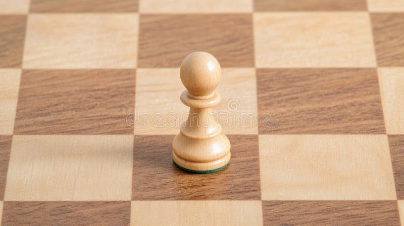 A Wooden Chess Piece on a Wooden Chessboard. Stock Image - Image of ...