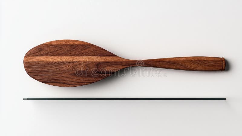 Wooden Paddle with a Black Handle and a Wooden Base. Stock Photo ...