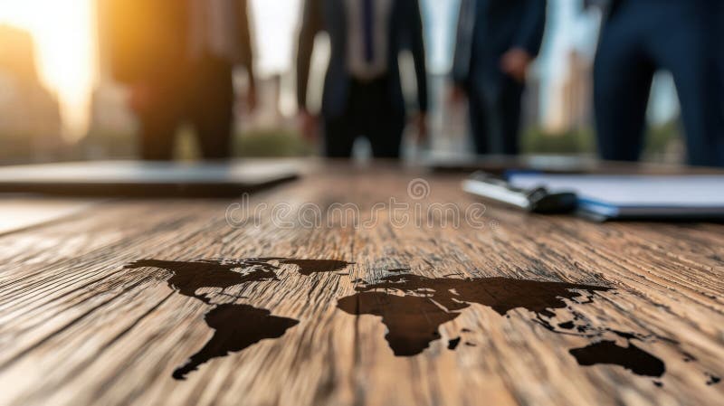 World map on table stock image. Image of global, professional - 385143129
