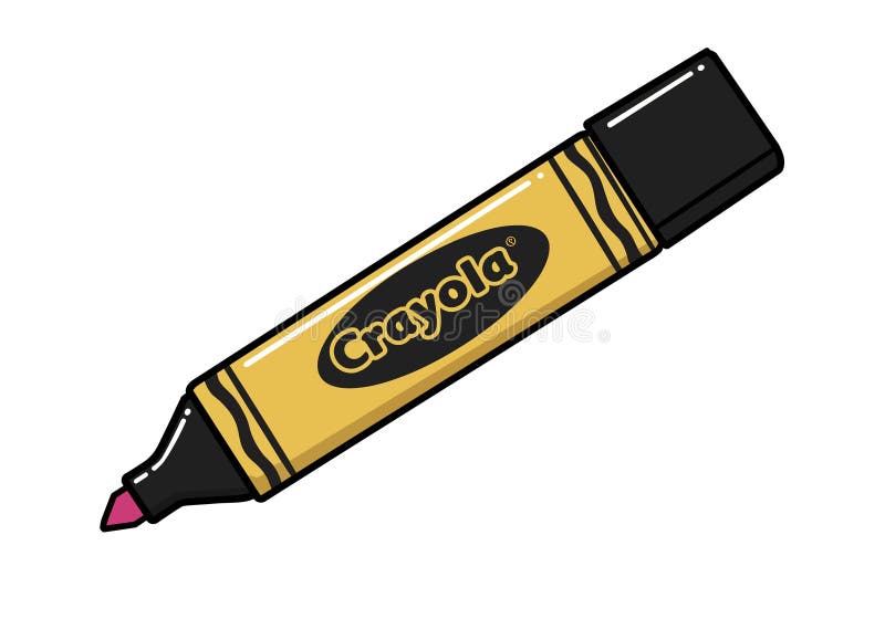 Crayola marker clipart stock vector. Illustration of brand - 368501805