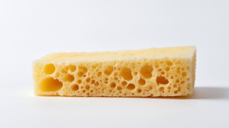 A Close-up Shot Revealing the Porous Texture of a Yellow Sponge. the ...