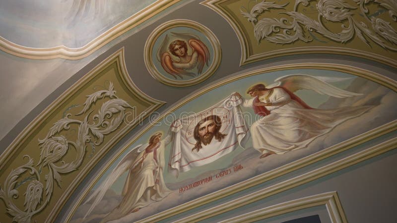 The Image of the Shroud in an Orthodox Frame Stock Footage - Video of ...