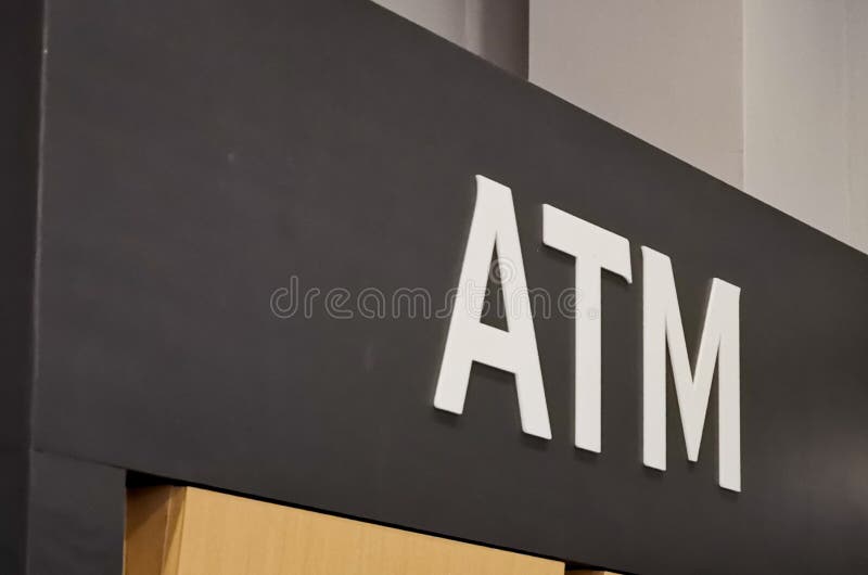 Atm sign board stock photo. Image of cash, sign, bank - 187192108