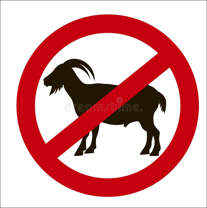 No Goat, Forbidden Sign Illustration Stock Illustration - Illustration ...