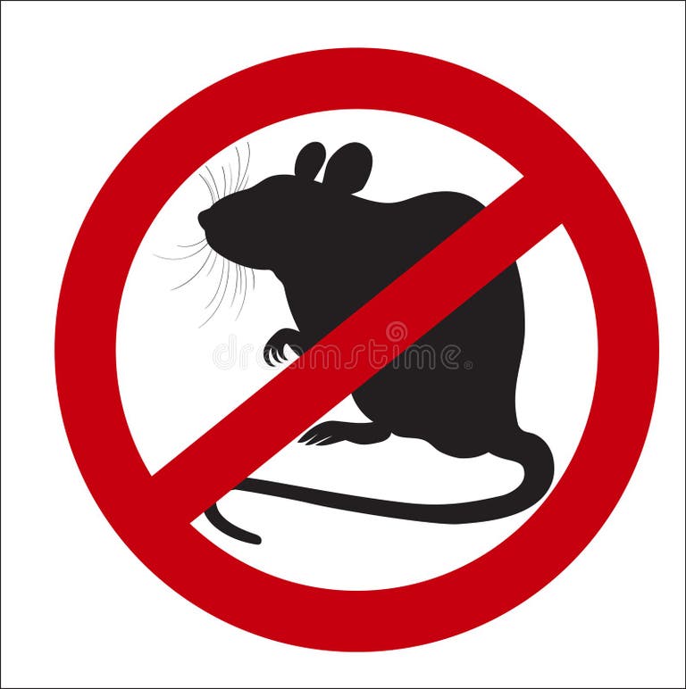 Image sign of the ban rats stock vector. Illustration of monochrome ...