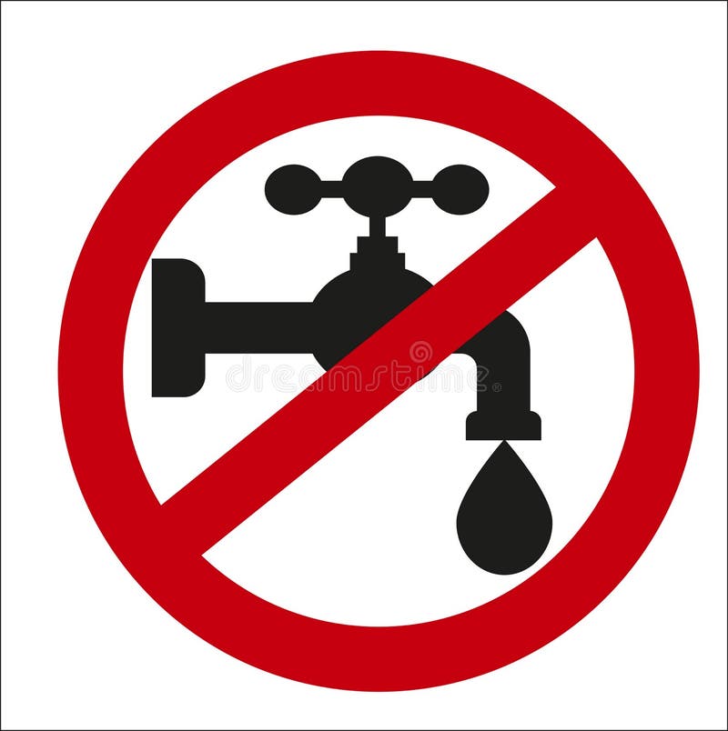 Image Sign of the Ban on the Tap Water Stock Vector - Illustration of ...