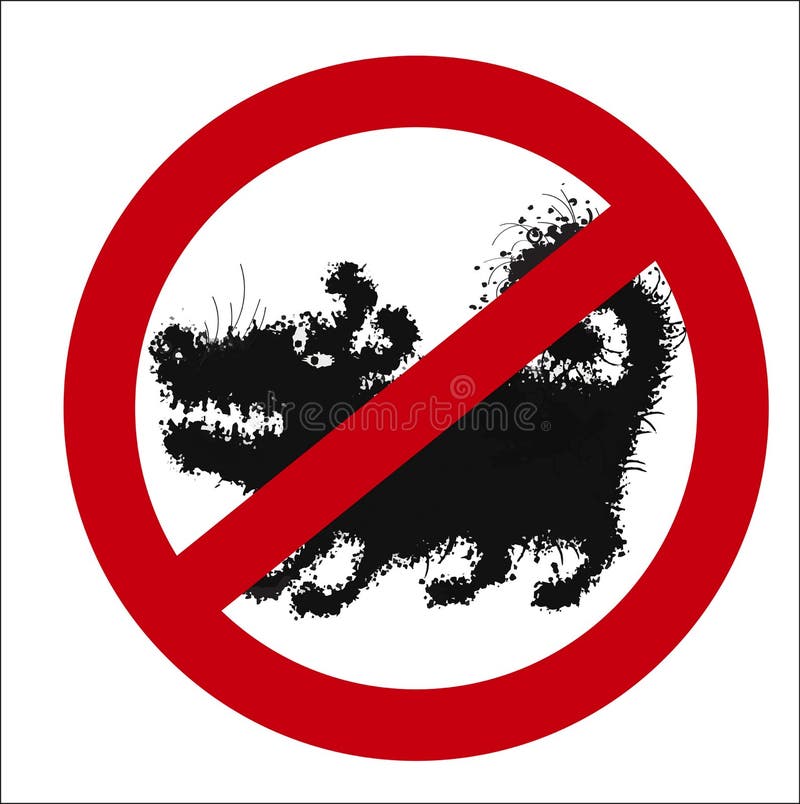 Image Sign of the Ban Vicious Dogs Stock Vector - Illustration of blots ...