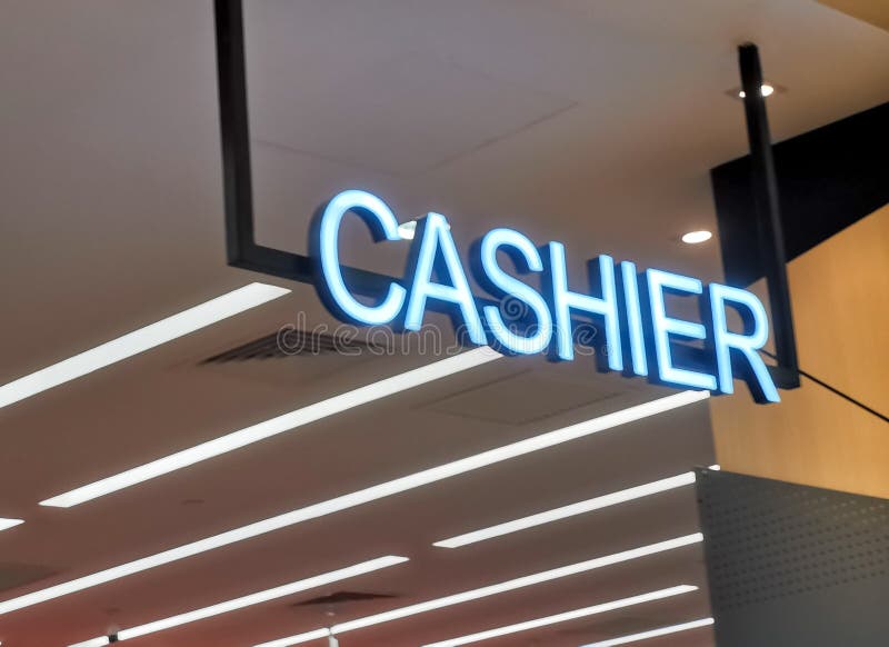 Cashier counter stock image. Image of register, sign - 189497959