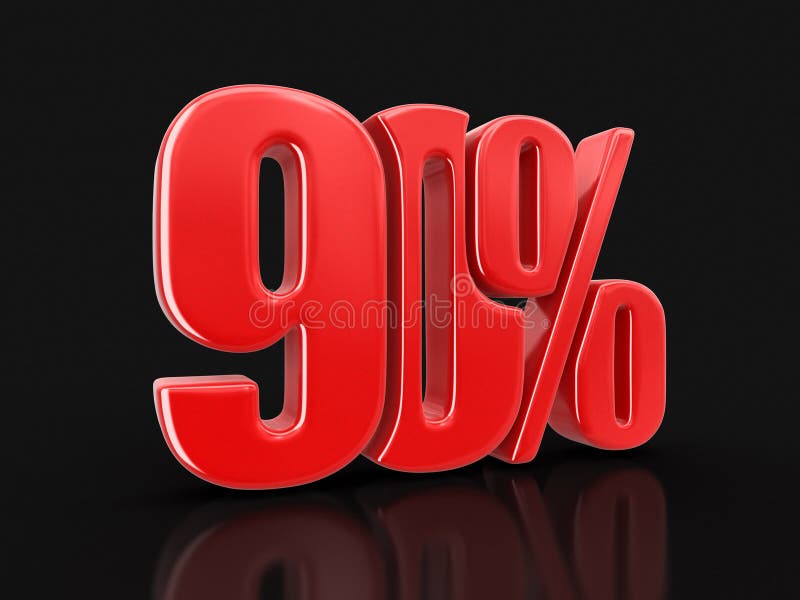 Sign 90 . Image with Clipping Path Stock Illustration - Illustration of ...