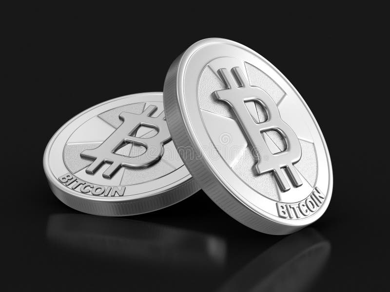 Image of Silver bitcoin stock illustration. Illustration of crypto ...