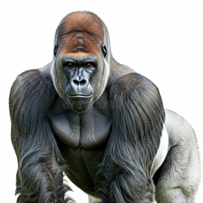 Gorilla Isolated Silhouette Vector Image Stock Vector - Illustration of ...