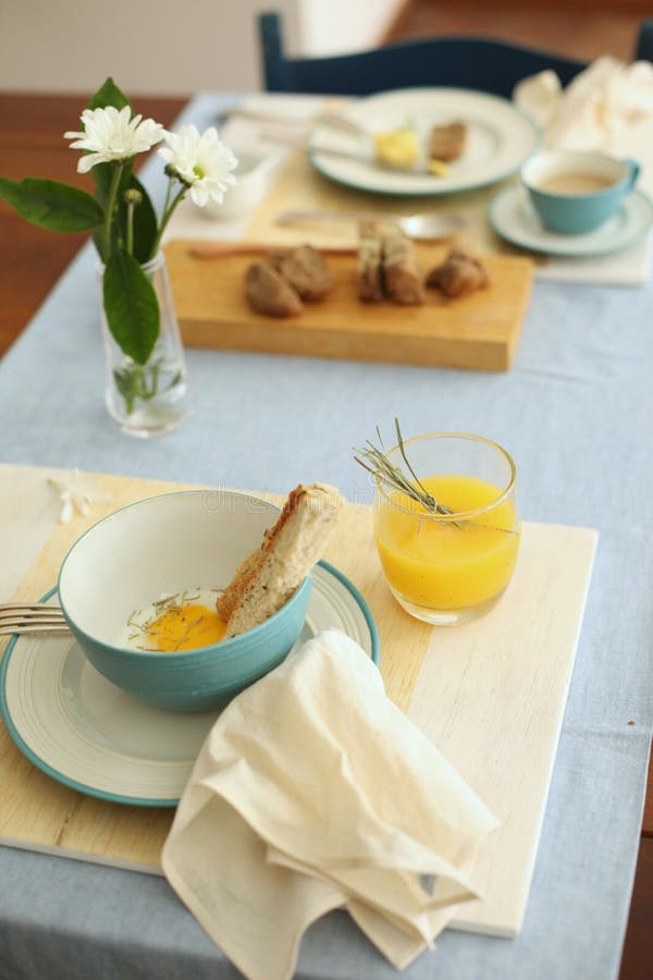 Image of Simple and Attractive Breakfast Table Set Stock Image - Image ...