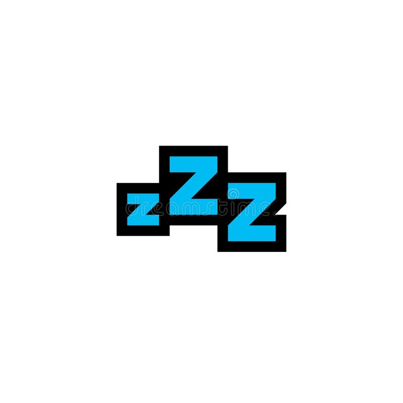 Pixel Art Zzz Sleep Icon stock illustration. Illustration of digital ...