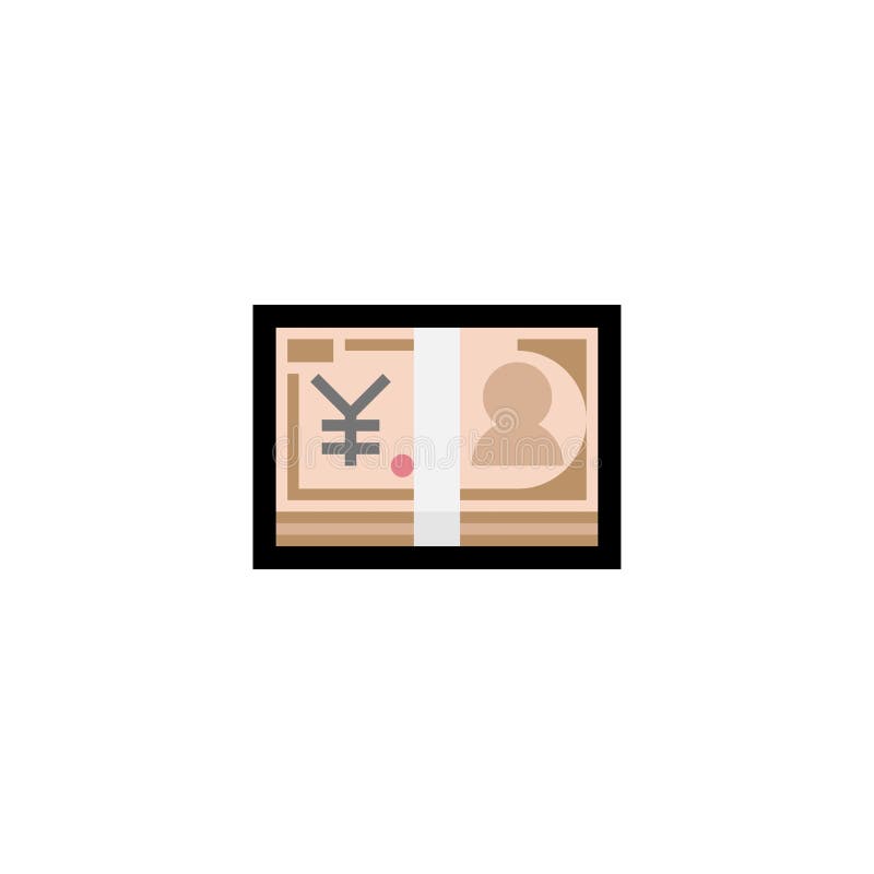 Stack of Japanese Yen Banknotes Icon Stock Illustration - Illustration ...