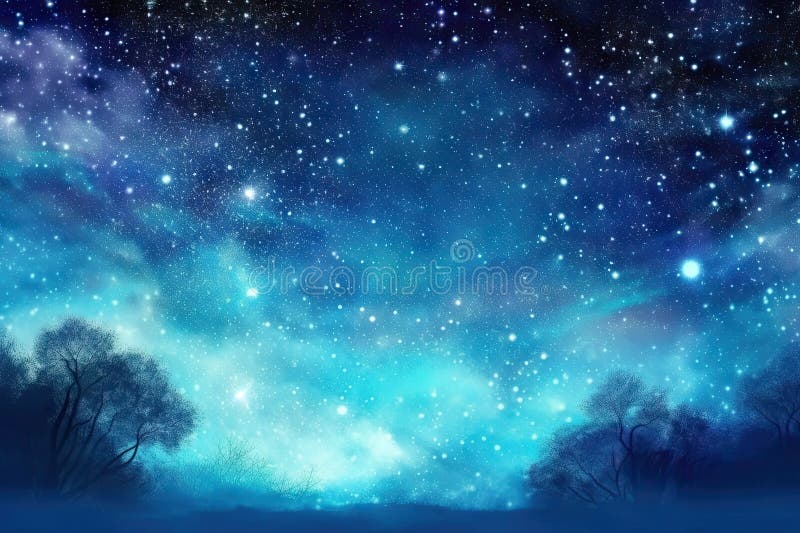 Image Sky Starry Fantasy Background Abstract Stock Illustration