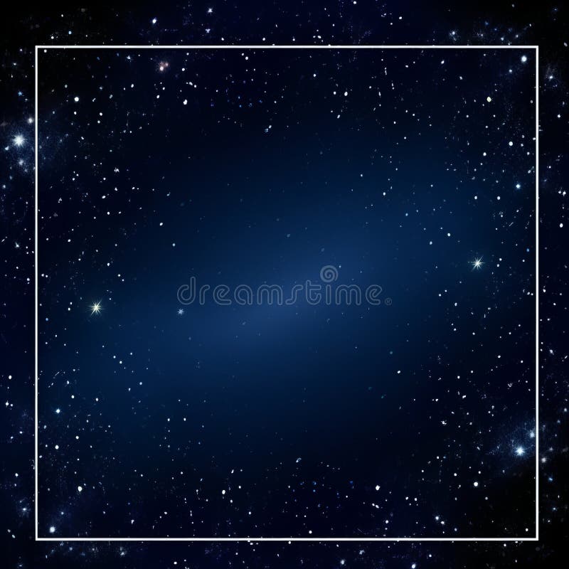 An Image of the Sky with Stars and a Square Frame Stock Illustration ...