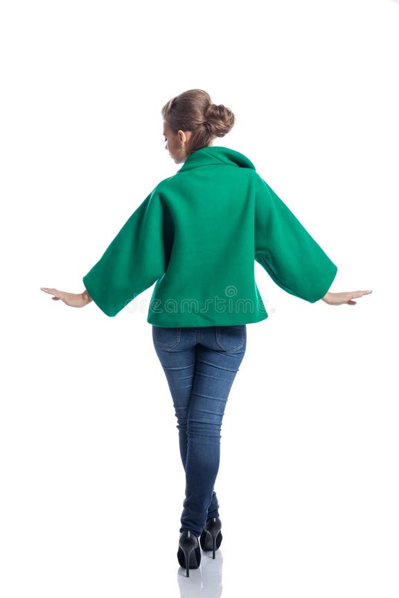 Image of Slender Model Posing in Trendy Clothes Stock Image - Image of ...