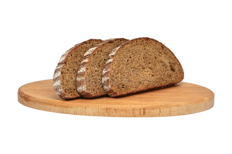Sliced Rye Bread on a Wooden Plank Stock Image - Image of crusty ...
