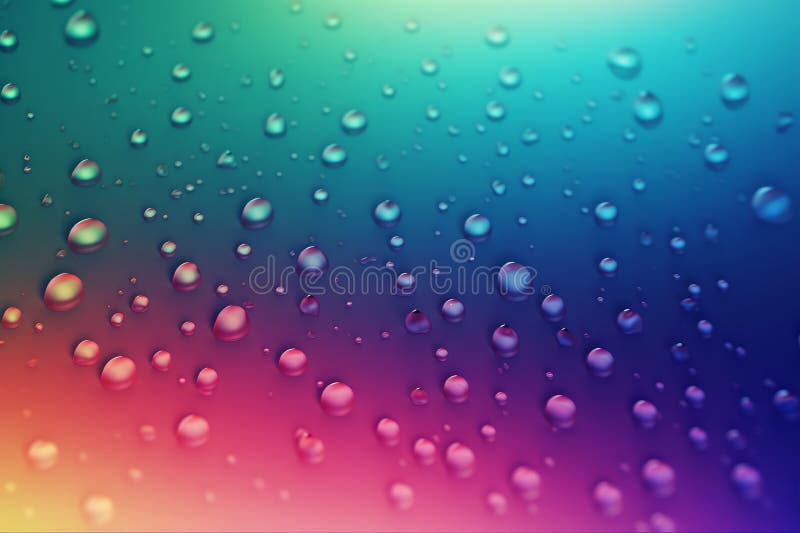 Image of Small Raindrops on Gradient Color Background Generative AI ...
