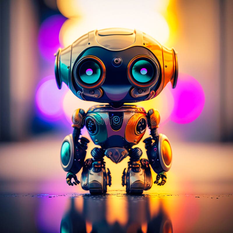 Image of a Small Robot with Big Eyes Photorealistic, Generative AI ...