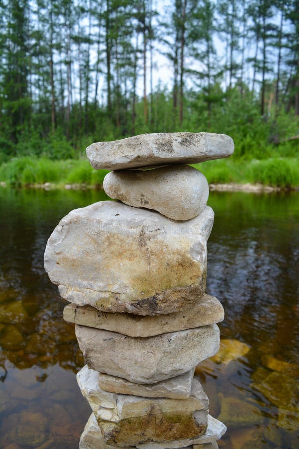 Little stone tower stock photo. Image of beach, rock - 148060578