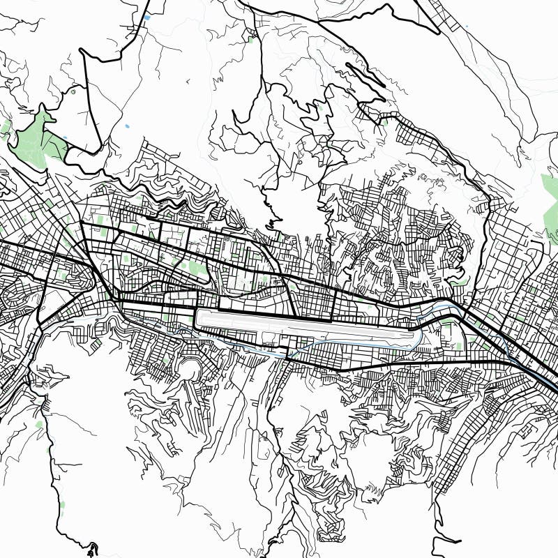 Map of the city of Cusco. stock illustration. Illustration of artwork ...