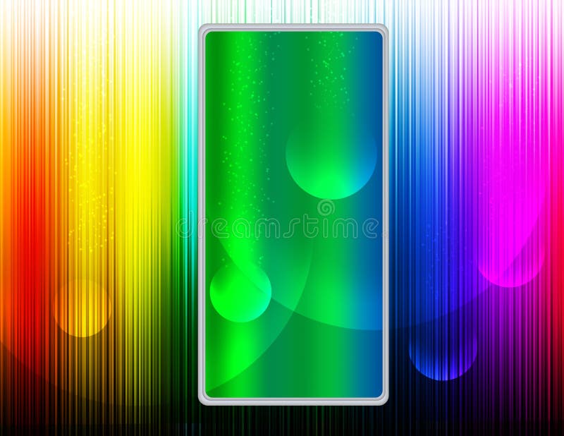 Image of Smartphones on Techno Background Closeup Stock Illustration ...