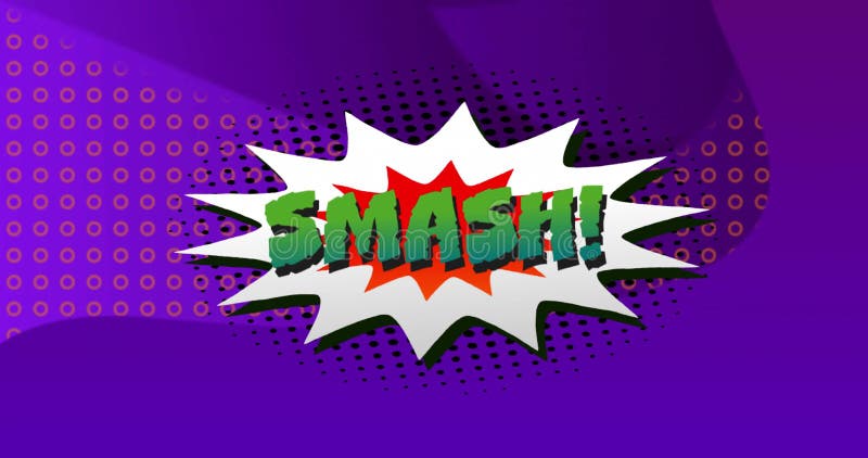 Image of Smash Text Over Retro Vibrant Pattern Background Stock ...