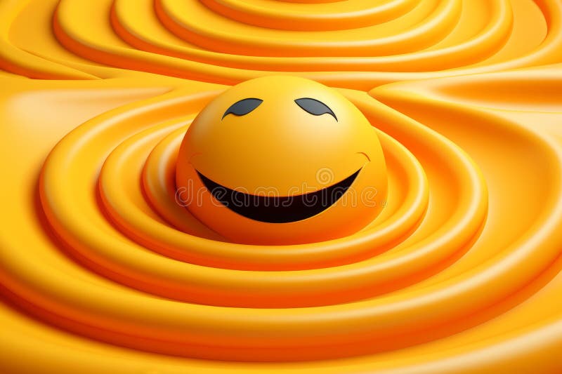 An Image of a Smiley Face in a Pool of Yellow Liquid Stock Illustration ...