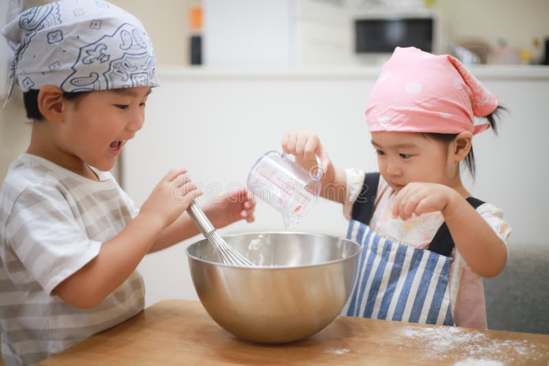 Image of children cooking stock photo. Image of health - 238421120