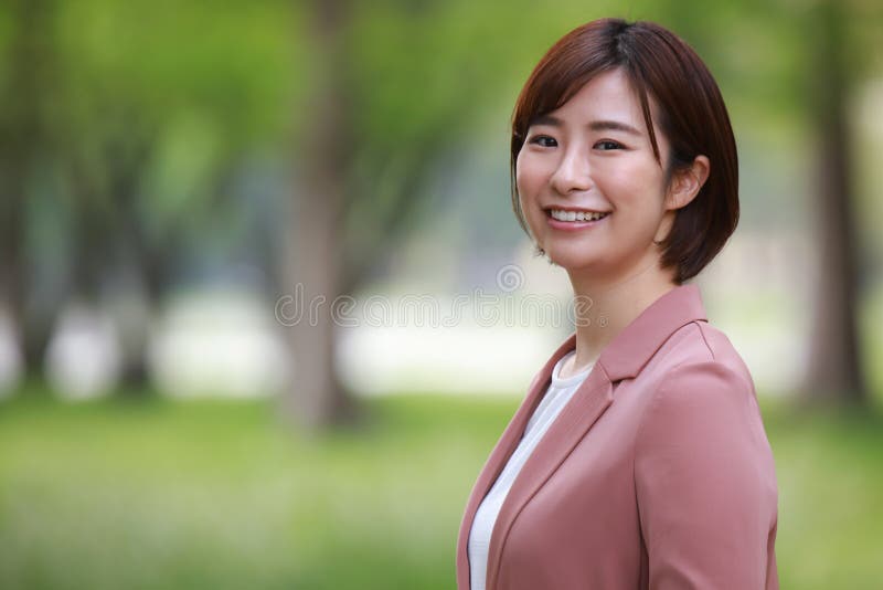 Smile female employee stock image. Image of beauty, cute - 238942823