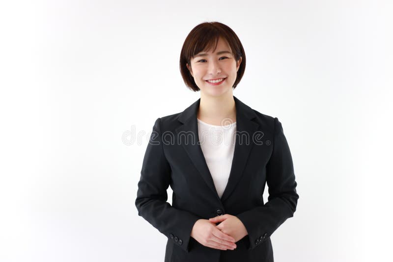 Smiley Female Office Worker Stock Photo - Image of jacket, bright ...