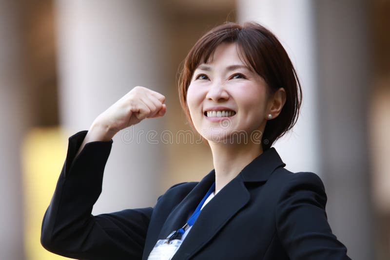Smiley Female Office Worker Stock Photo - Image of sunny, office: 245215366