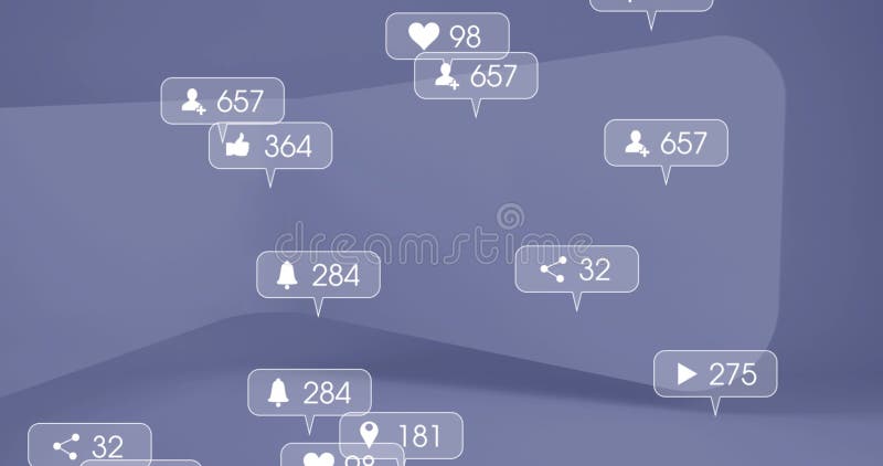 Image of Social Media Data Processing Over Abstract Pattern Stock ...