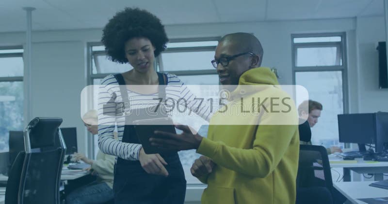 Image of Social Media Data Processing Over Diverse Business People in ...