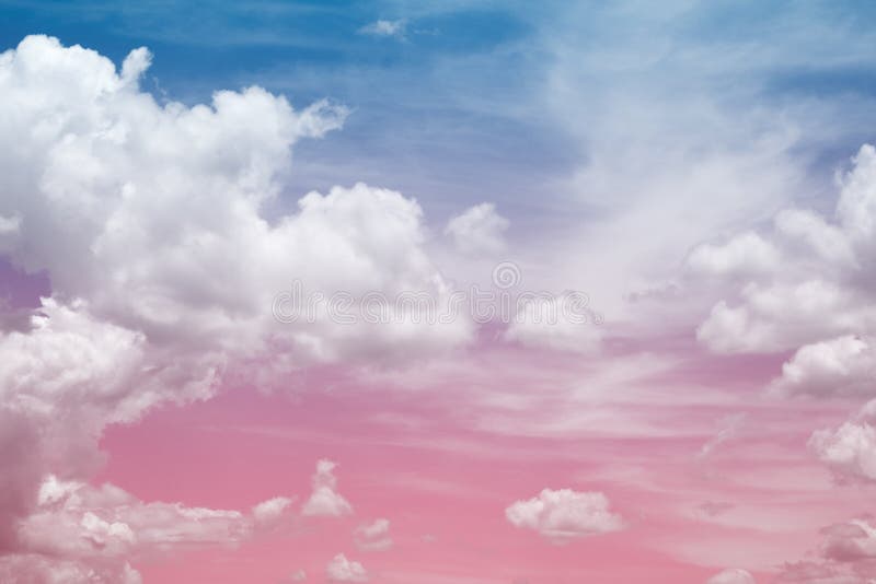 Soft Cloud and Sky in Colorful Tinting or Pastel Color for Background ...