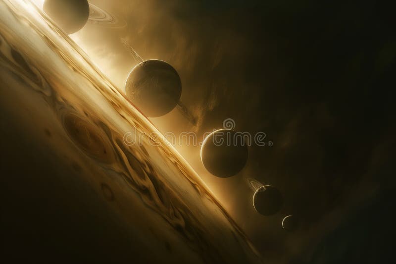 Image of a Solar Eclipse As Witnessed from Jupiter Stock Illustration ...