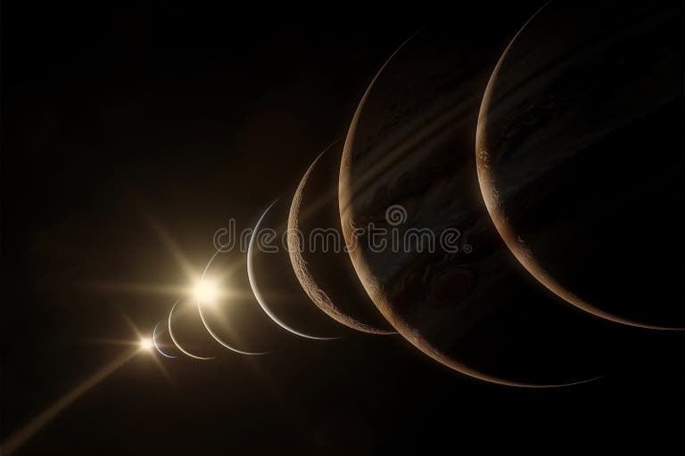 Image of a Solar Eclipse As Witnessed from Jupiter Stock Illustration ...