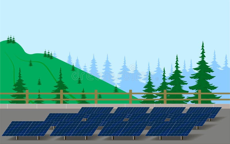 Mountains Panels Solar Stock Illustrations – 420 Mountains Panels Solar ...