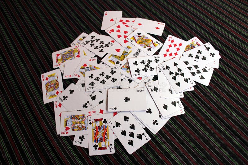 Some Plastic Playing Cards Lay Down Stock Photo - Image of spade, risk ...