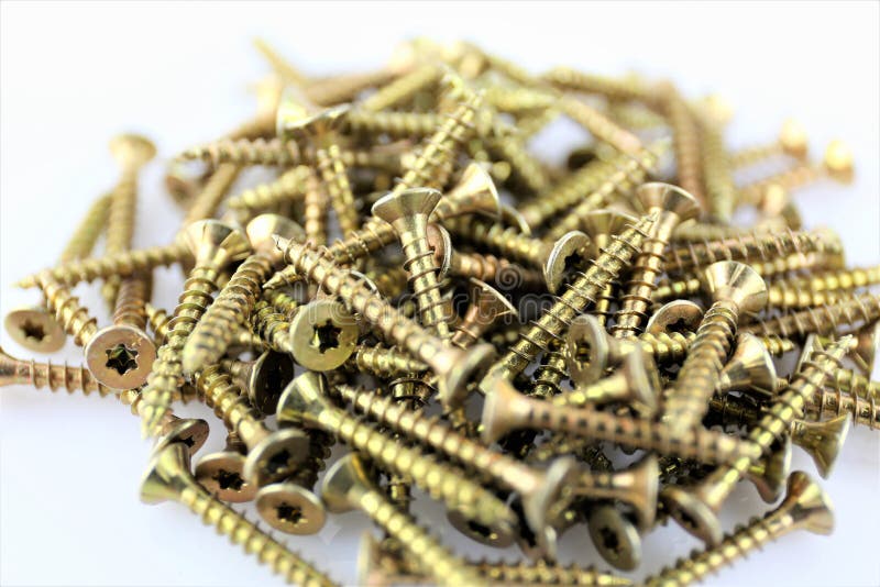 An Image of Some Screws, with Copy Space Stock Photo - Image of ...