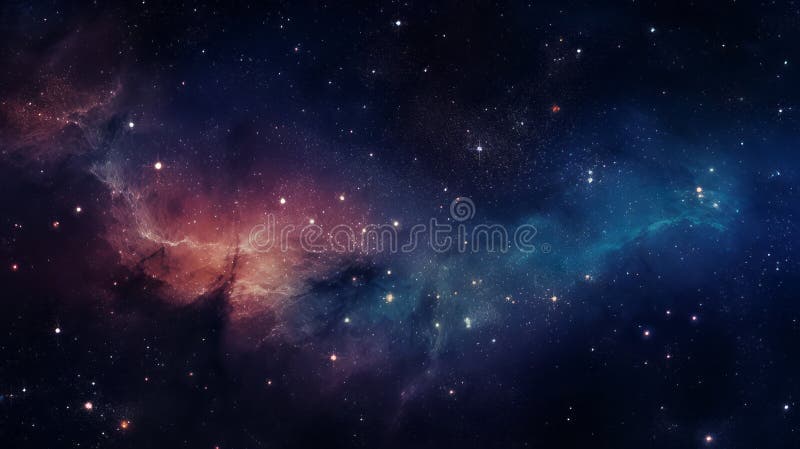 Image of a Space Scene with Stars Stock Illustration - Illustration of ...