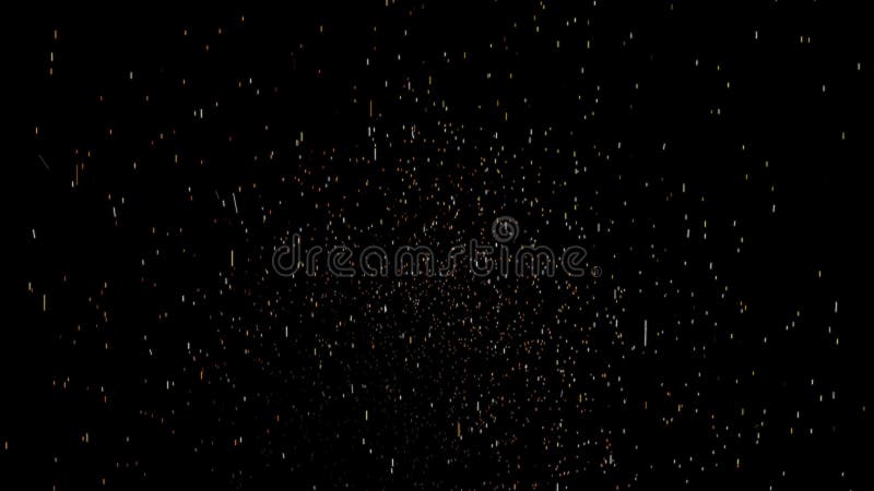 Particles Spring Up on a Black Background Stock Illustration ...