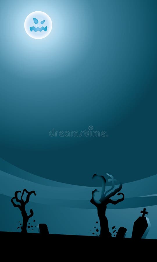 Spooky Mood Background with a Moon and Monster`s Hands. Stock ...