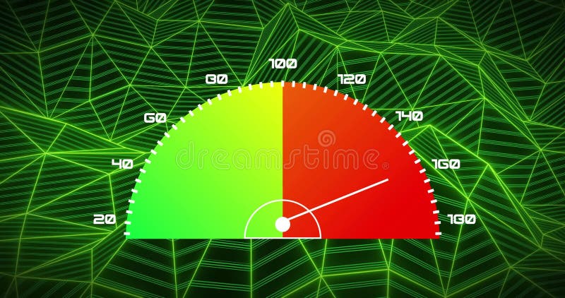 Image of Speedometer Over Green Shapes Moving Stock Image - Image of ...