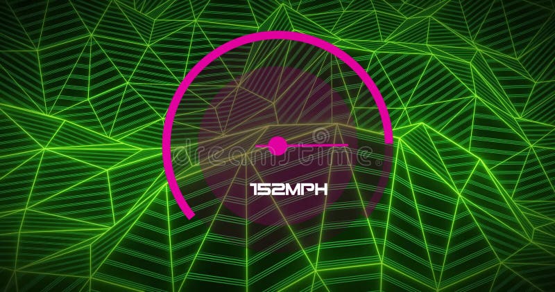 Image of Speedometer Over Green Shapes Moving Stock Photo - Image of ...