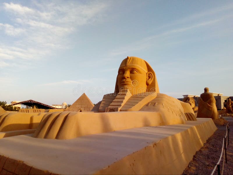 Image of Sphynx Made of Sand Stock Image - Image of riddle, sculpturer ...