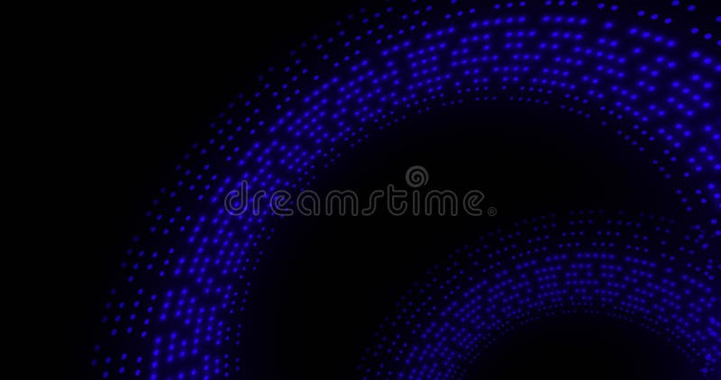 Image of Spinning Blue Glowing Circles on Black Background Stock ...