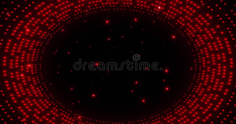 Image of Spinning Red Glowing Circles on Black Background Stock ...