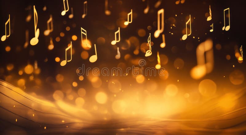 An Image with Sporadic Music Notes Flying Up, Stock Illustration ...